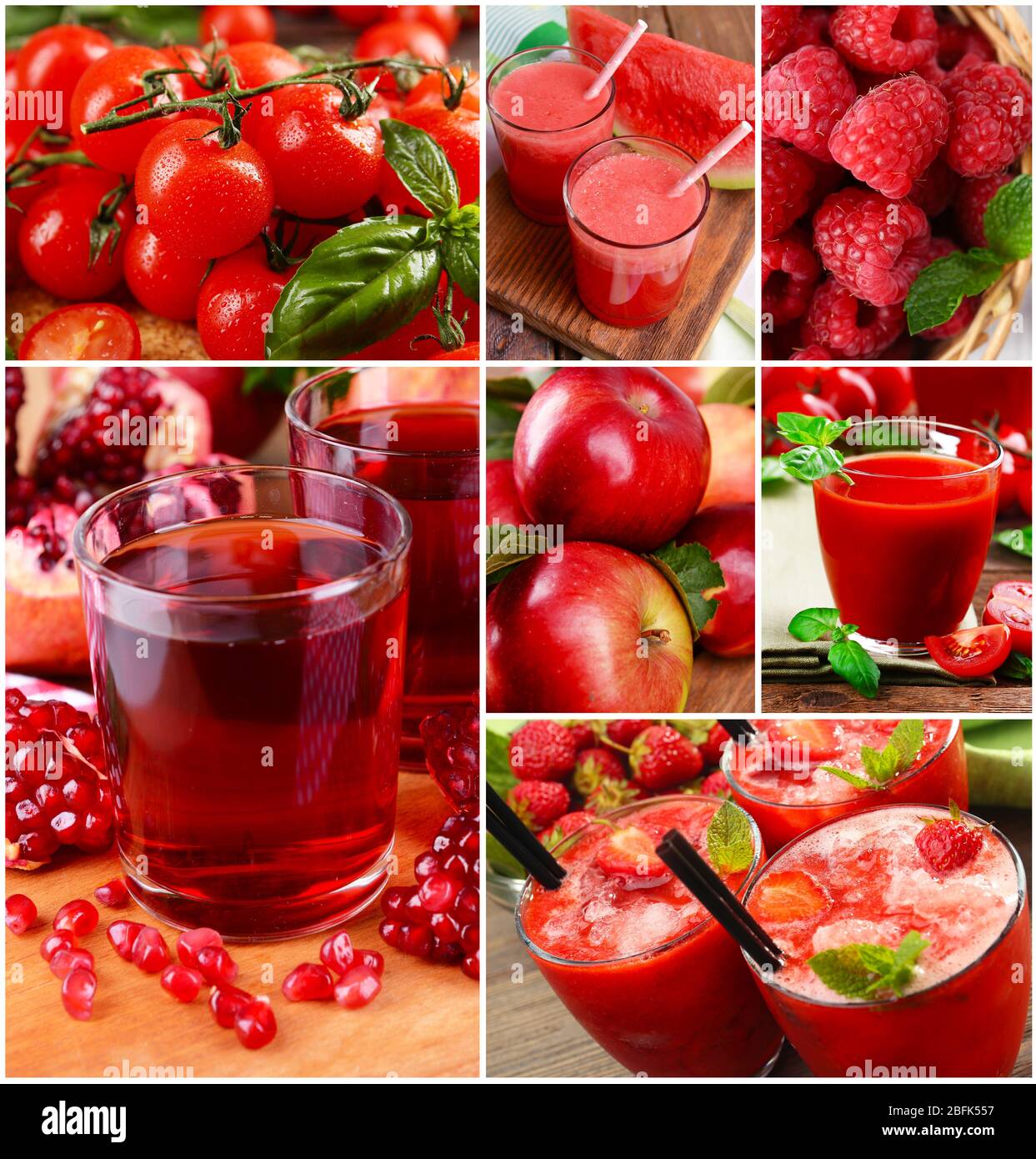 Collage of fresh drinks Stock Photo - Alamy