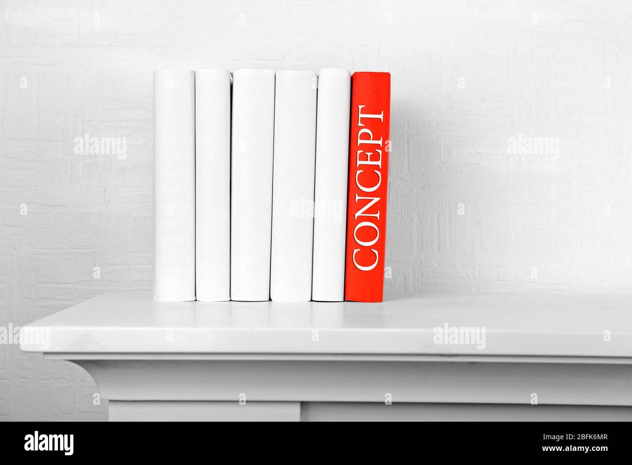 Stack of books on shelf close-up Stock Photo - Alamy