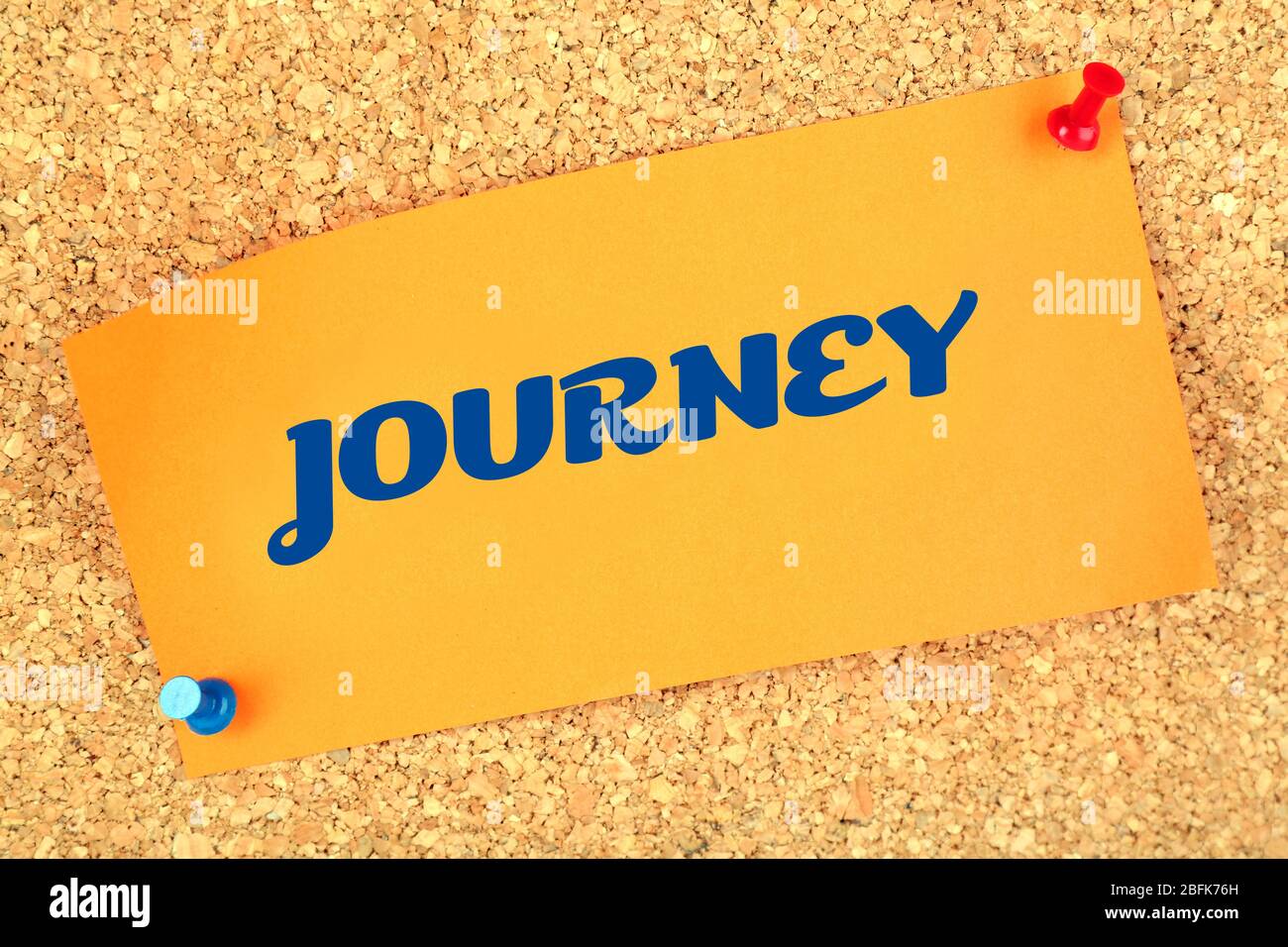 Journey concept. Paper sheet with inscription Stock Photo - Alamy