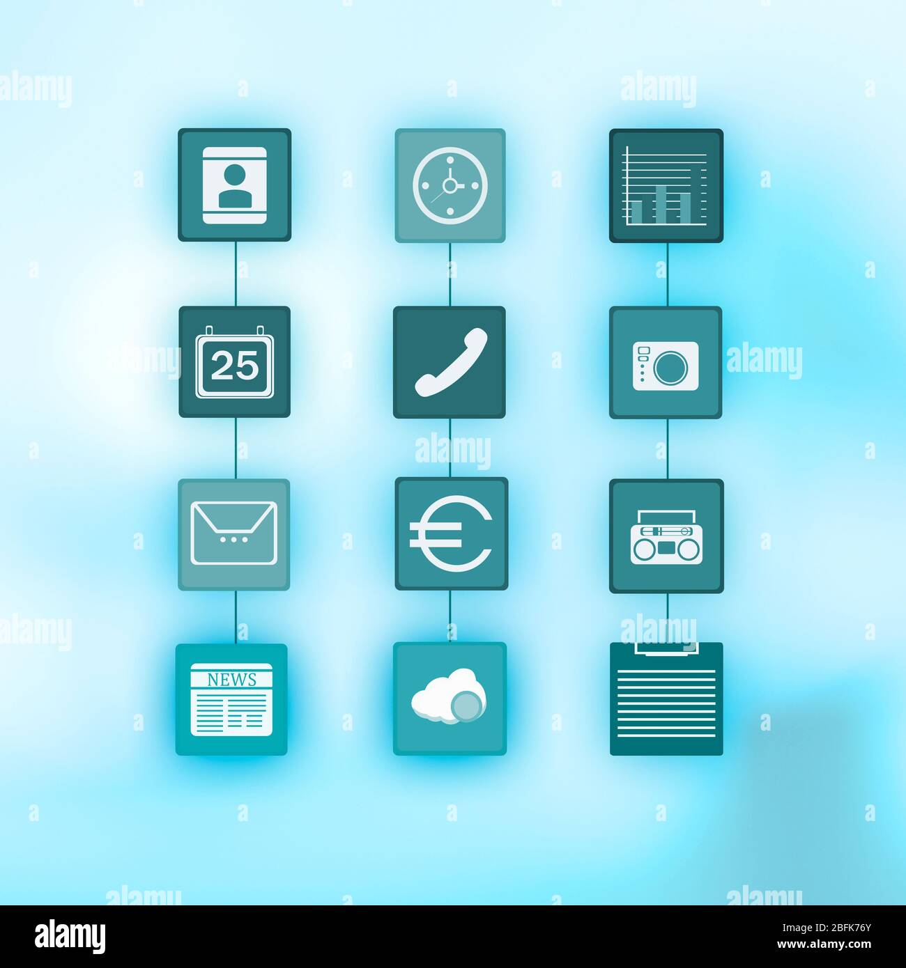 Communication icons contact symbols hi-res stock photography and images ...