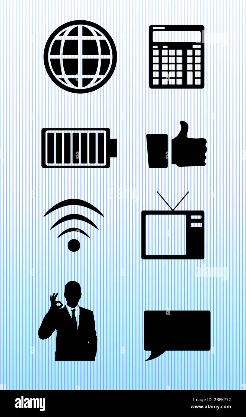 Communication icons contact symbols hi-res stock photography and images ...