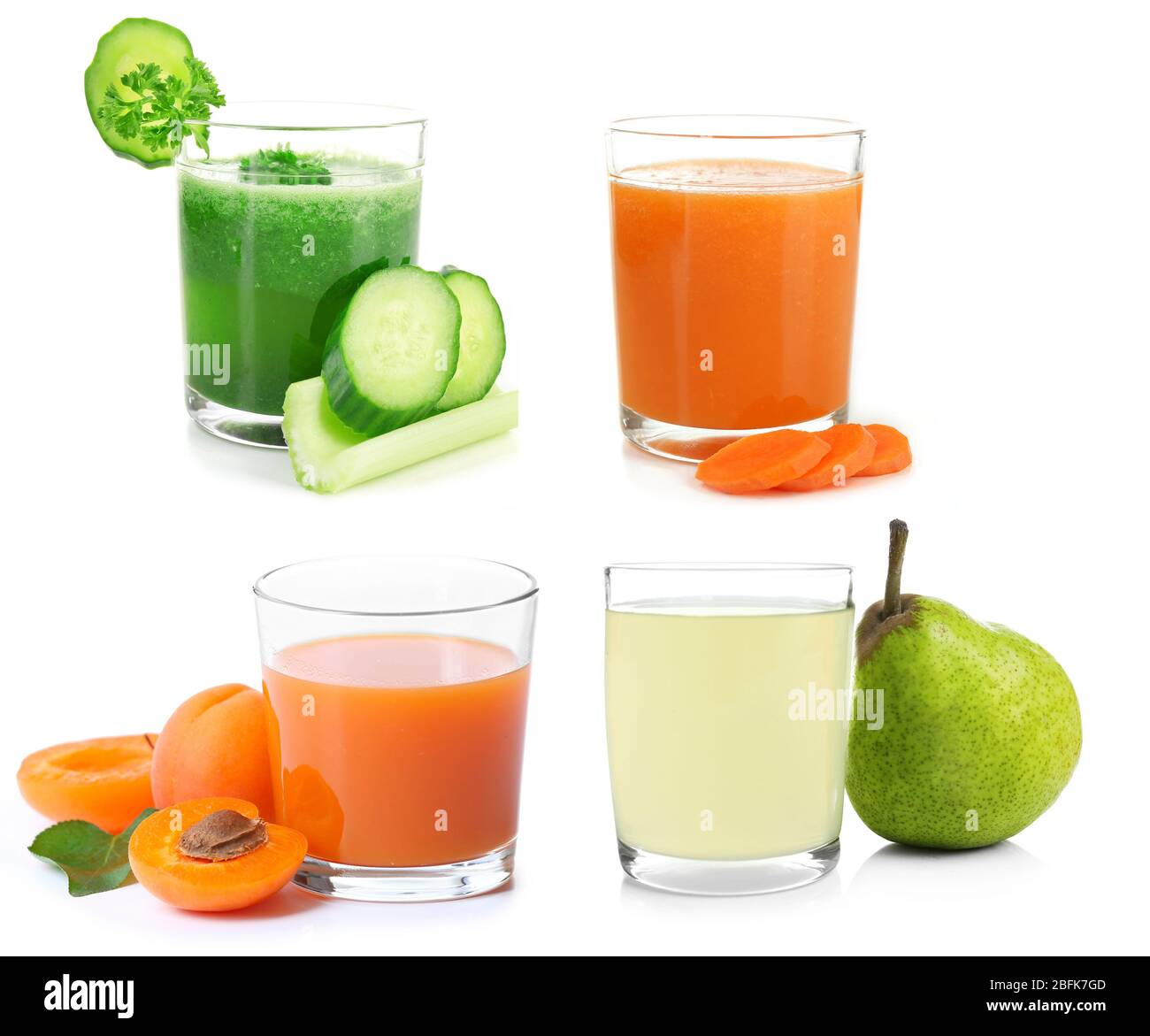 Different juices, isolated on white Stock Photo - Alamy