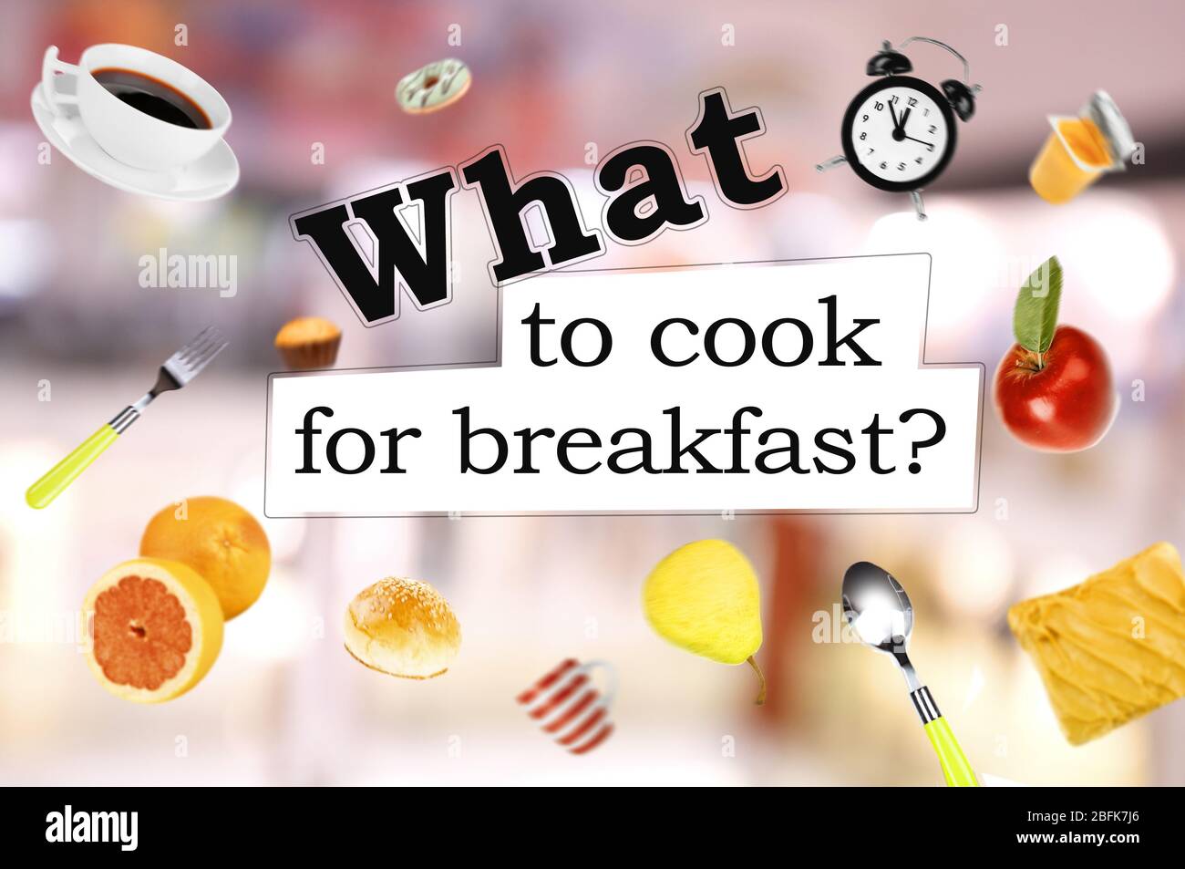 Breakfast dishes in collage and text What to cook for breakfast Stock ...