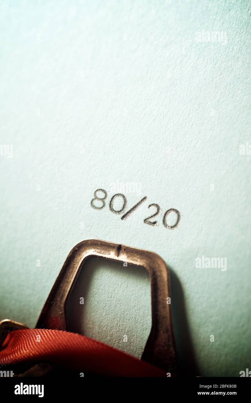 80 20 rule hi-res stock photography and images - Alamy