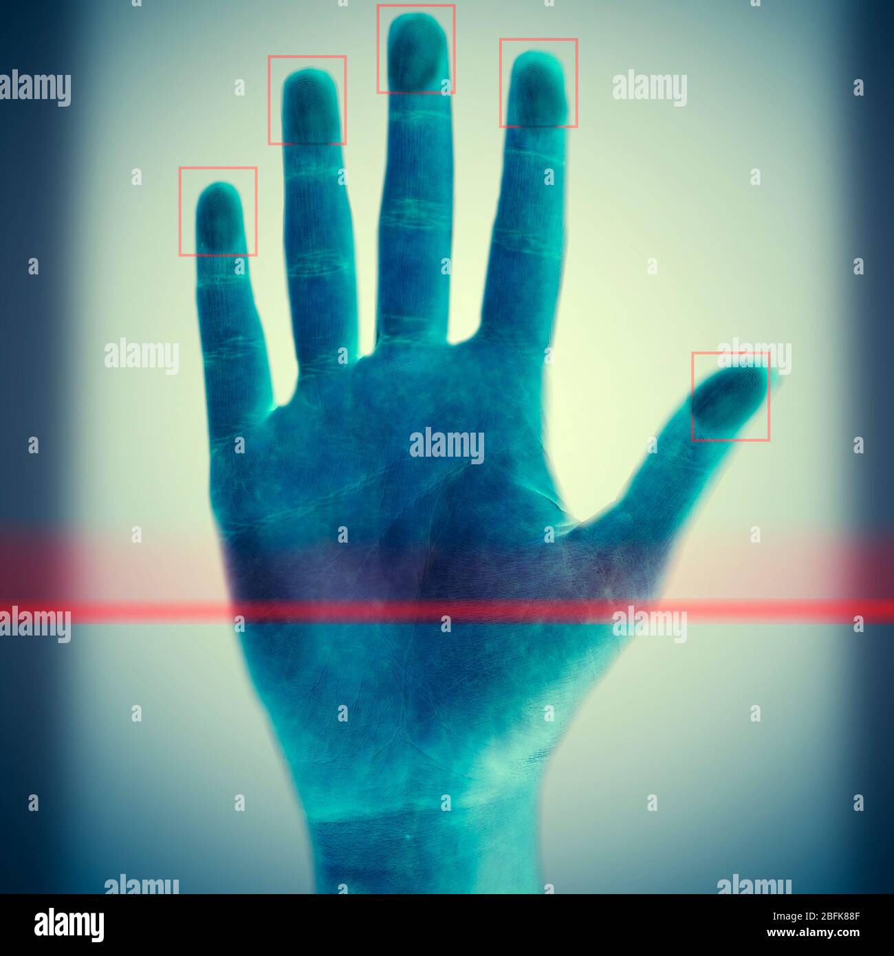 Modern hand palm fingerprint hi-res stock photography and images - Alamy