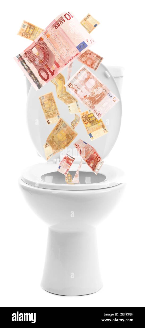 Flush money down the toilet hi-res stock photography and images - Alamy