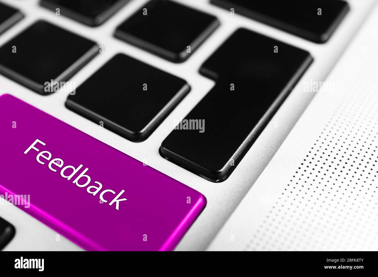 Close up of Feedback keyboard button Stock Photo - Alamy