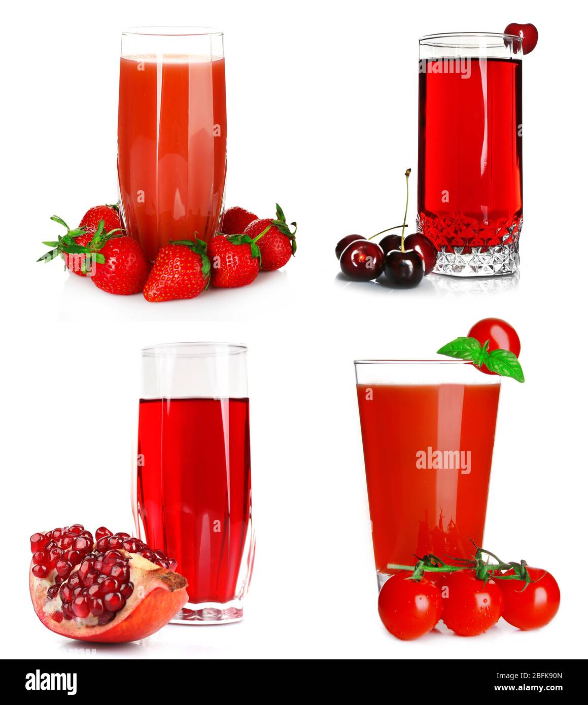 Different juices, isolated on white Stock Photo - Alamy