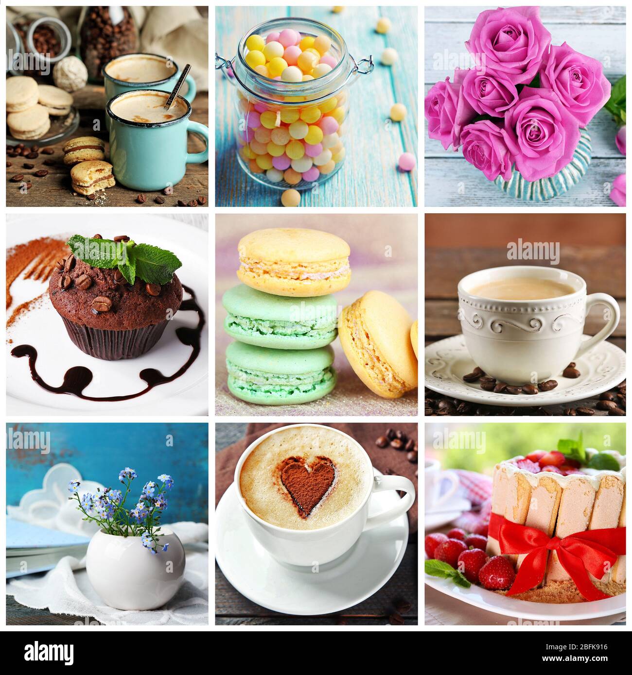 Collage of different bright photos Stock Photo - Alamy