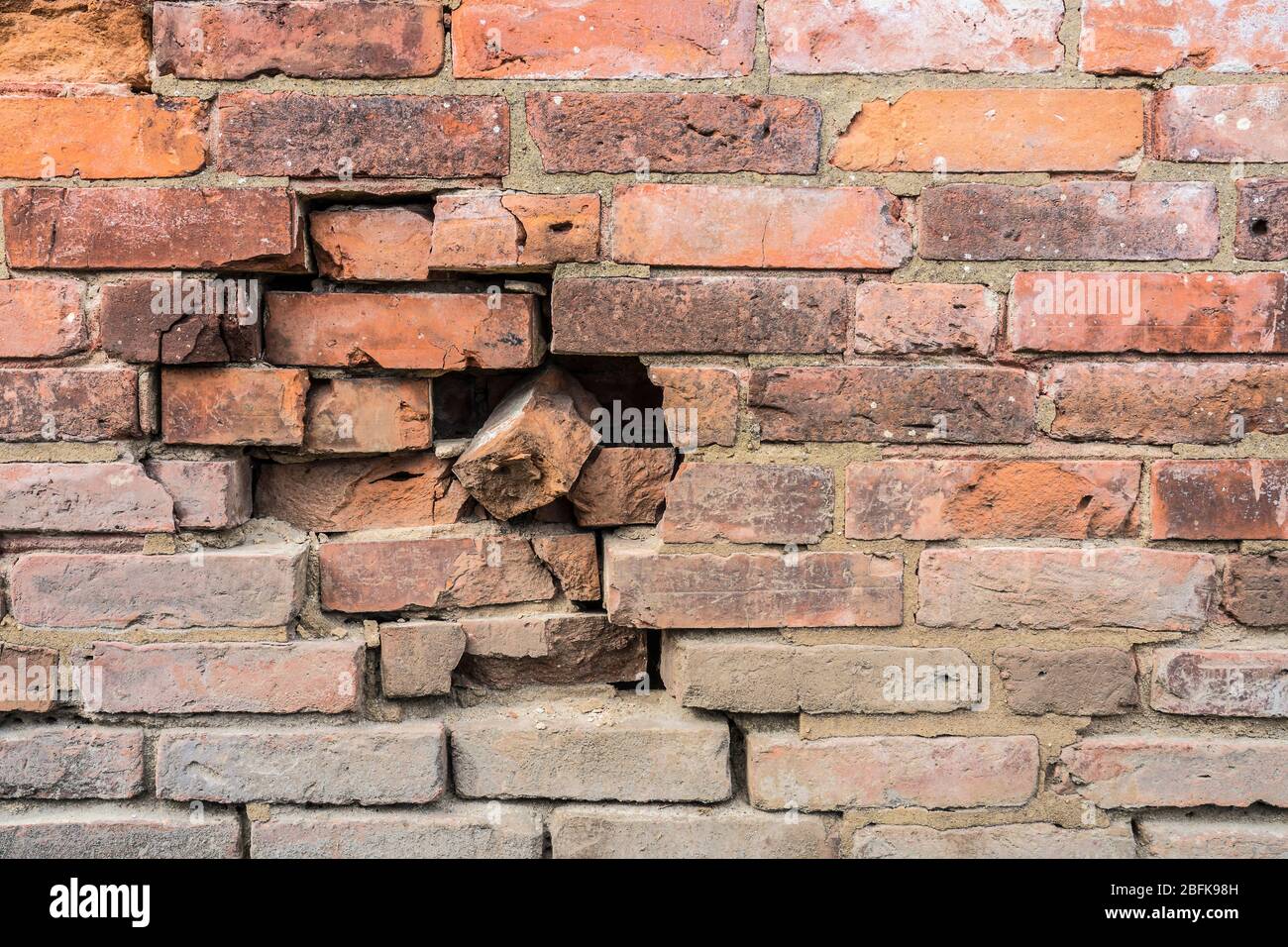ruined brick wall Stock Photo - Alamy