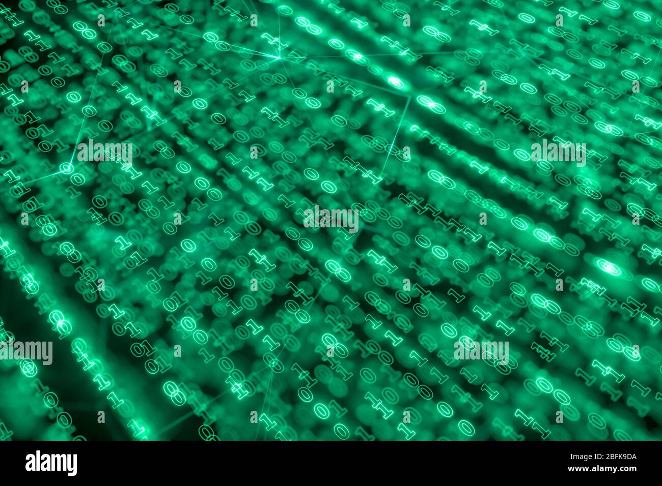Digital Binary Data And Streaming Binary Code Background 3d Rendering Computer Digital Drawing