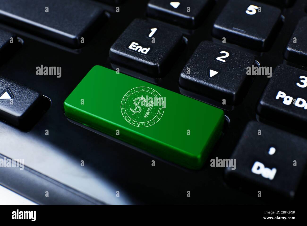Money concept. Close up of keyboard button Stock Photo - Alamy