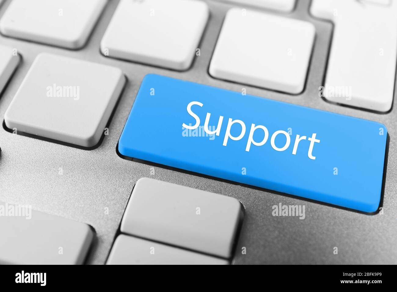 Close up of Support keyboard button Stock Photo - Alamy