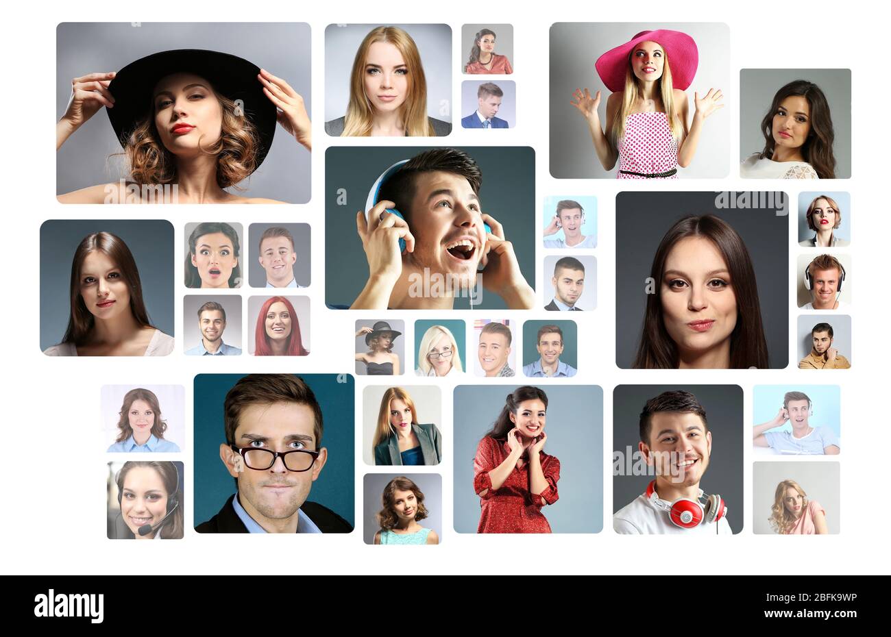 Collage of different people Stock Photo - Alamy
