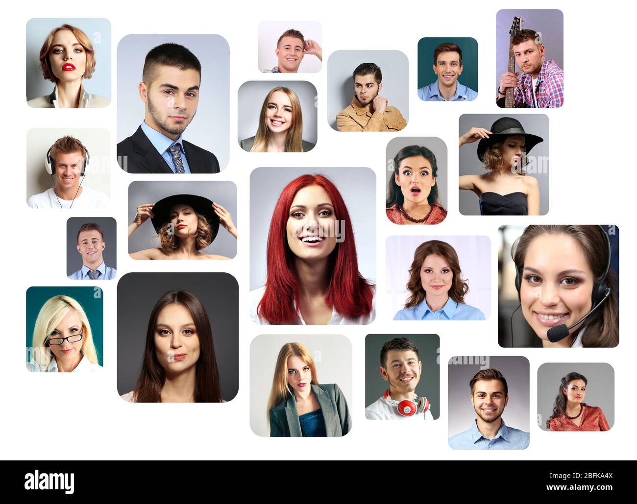 Collage of different people Stock Photo - Alamy