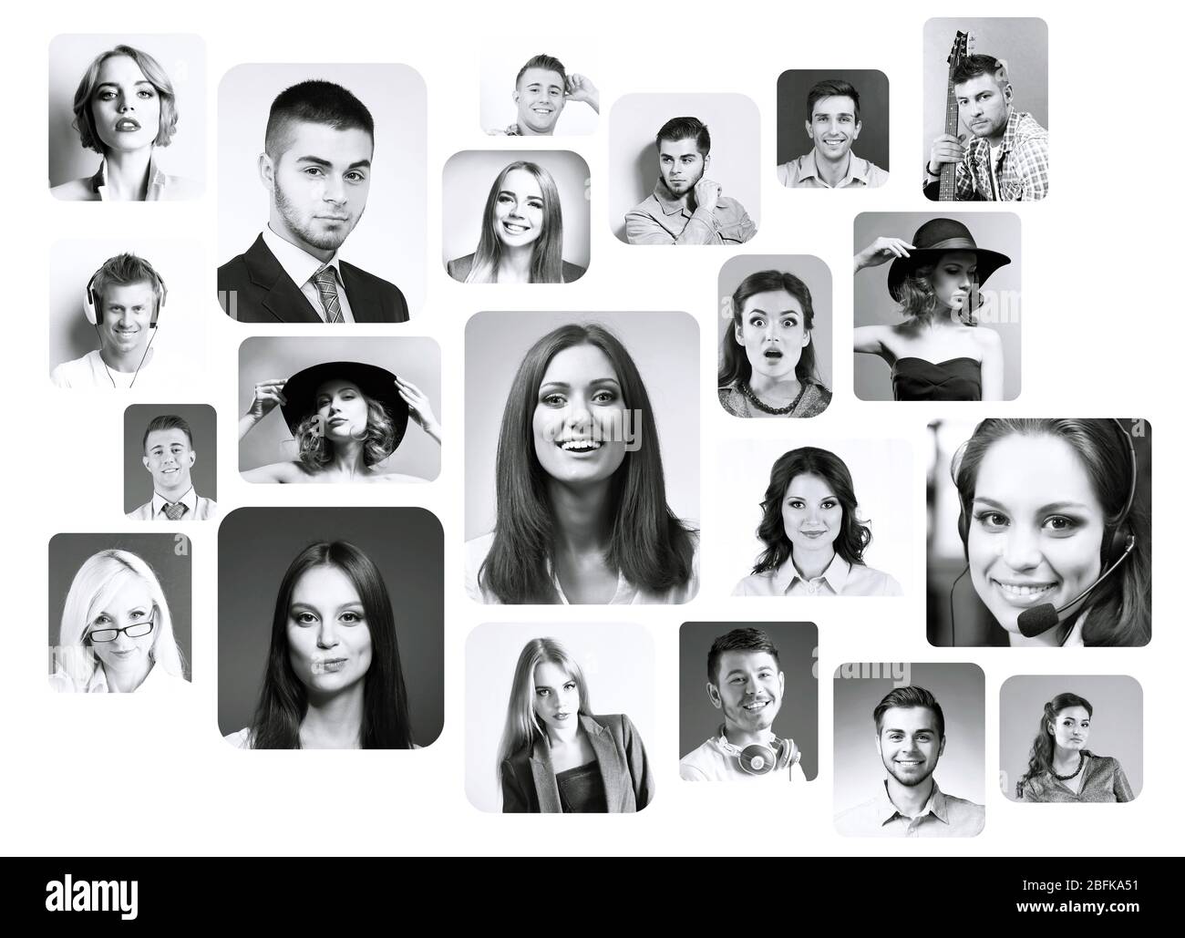 Collage of different people Stock Photo - Alamy