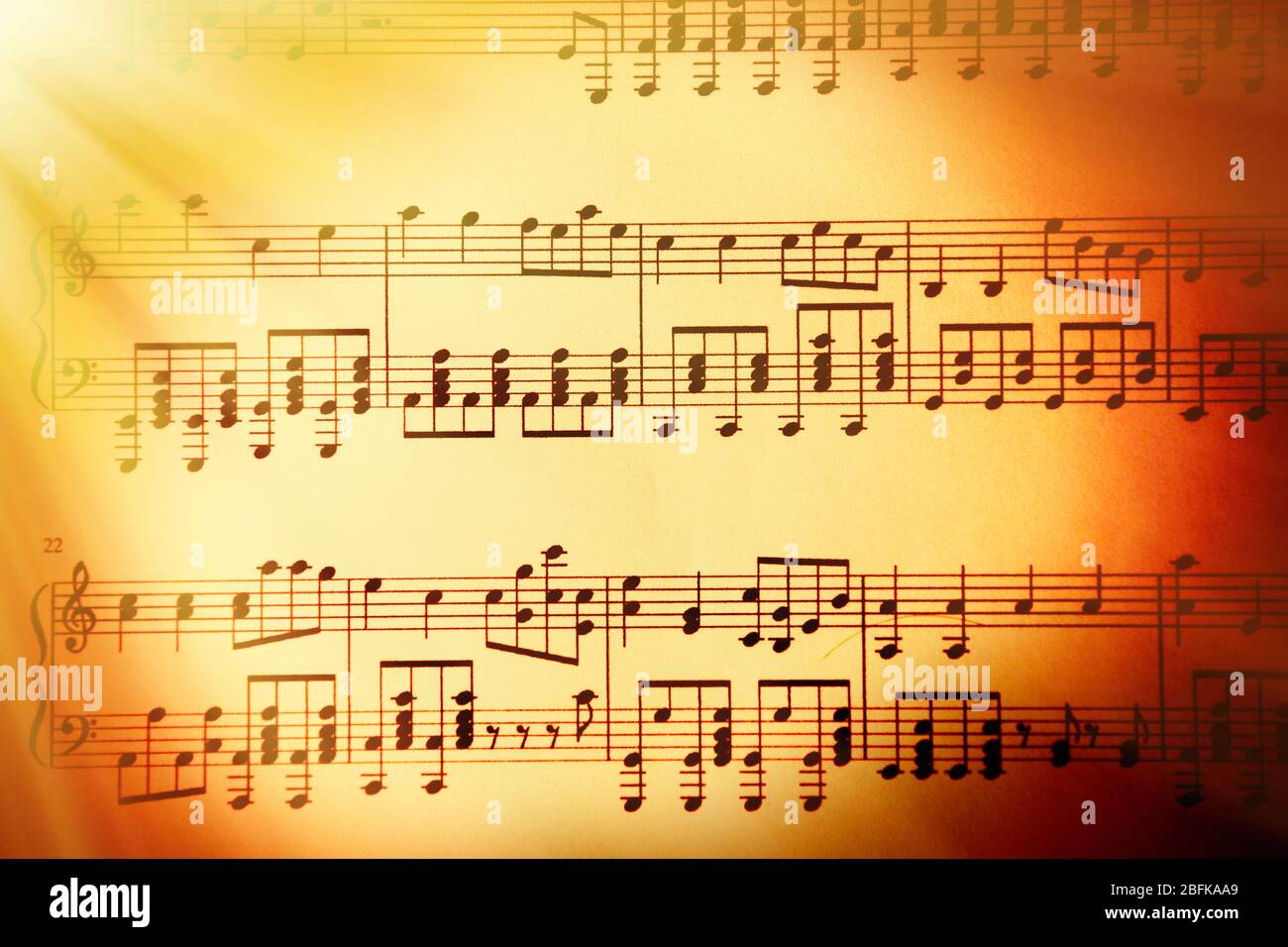 Music notes background Stock Photo - Alamy