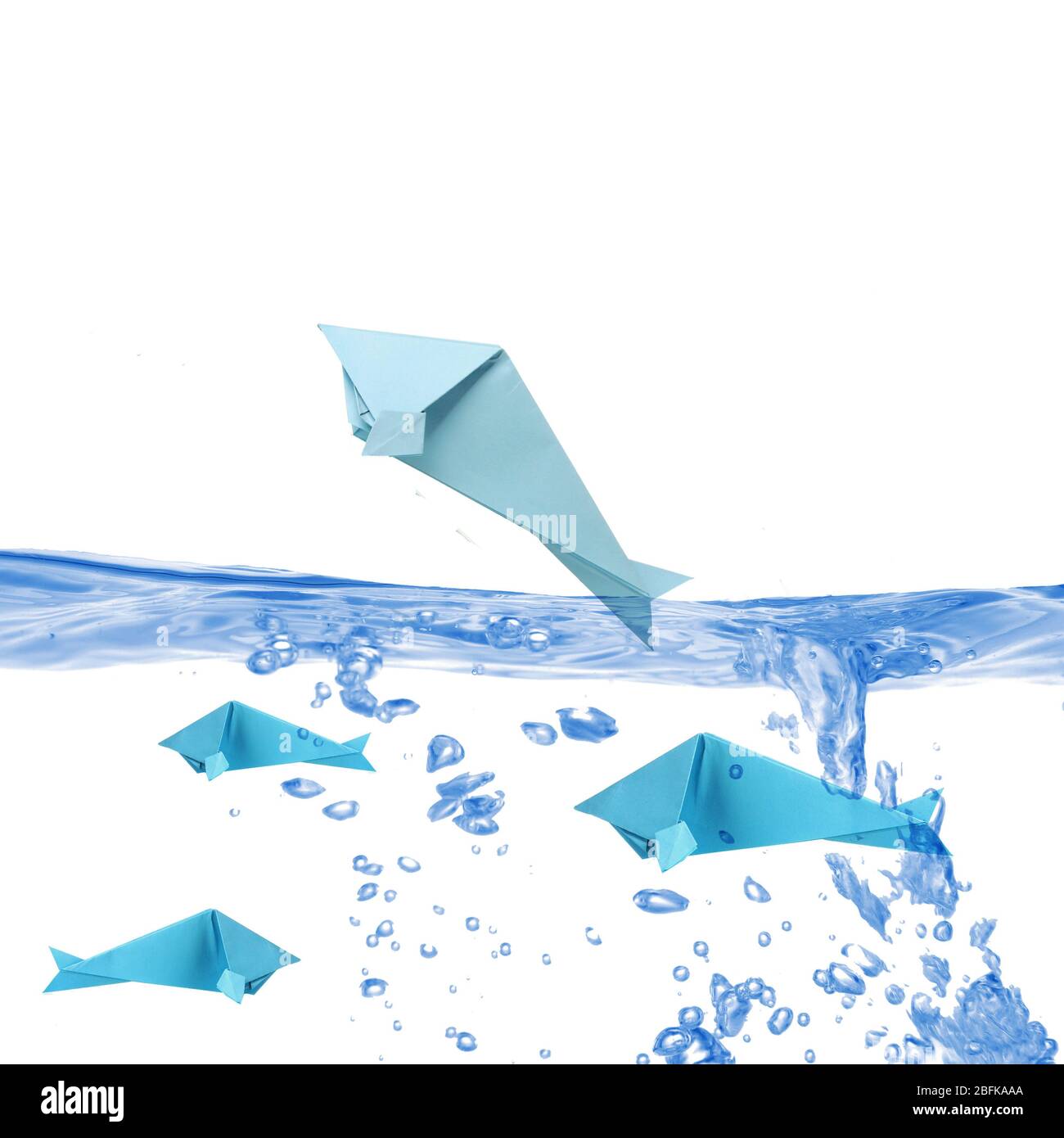 Collage art paper fish Cut Out Stock Images & Pictures - Alamy