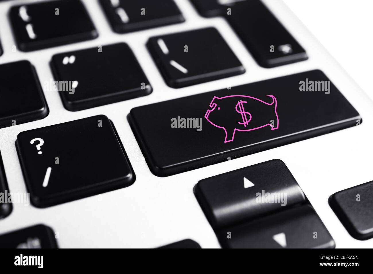 Money concept. Close up of keyboard button Stock Photo - Alamy