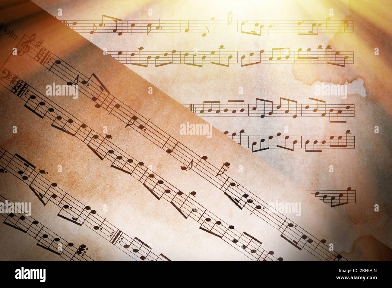 Music notes background Stock Photo - Alamy