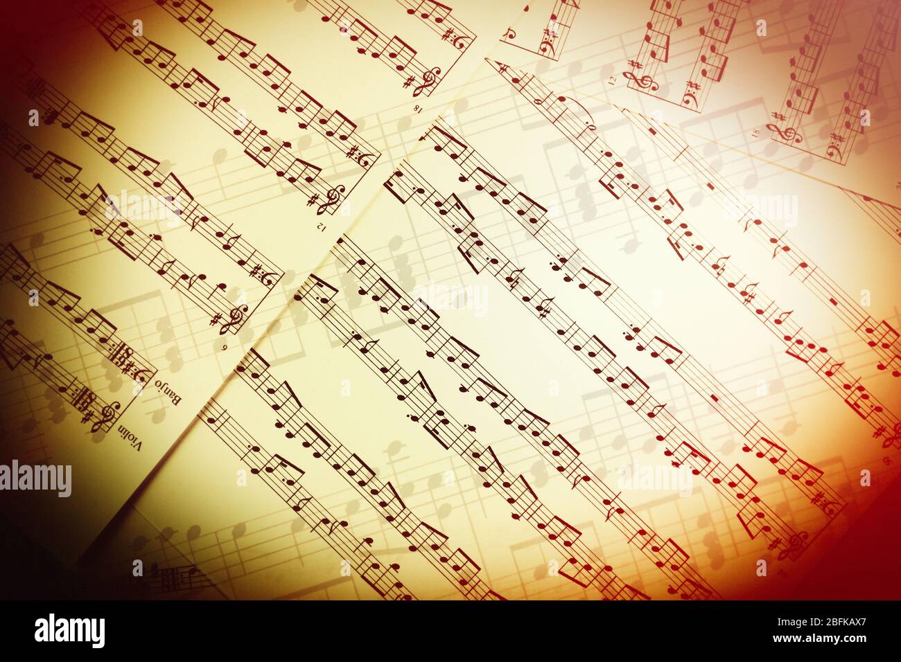 Music notes background Stock Photo - Alamy