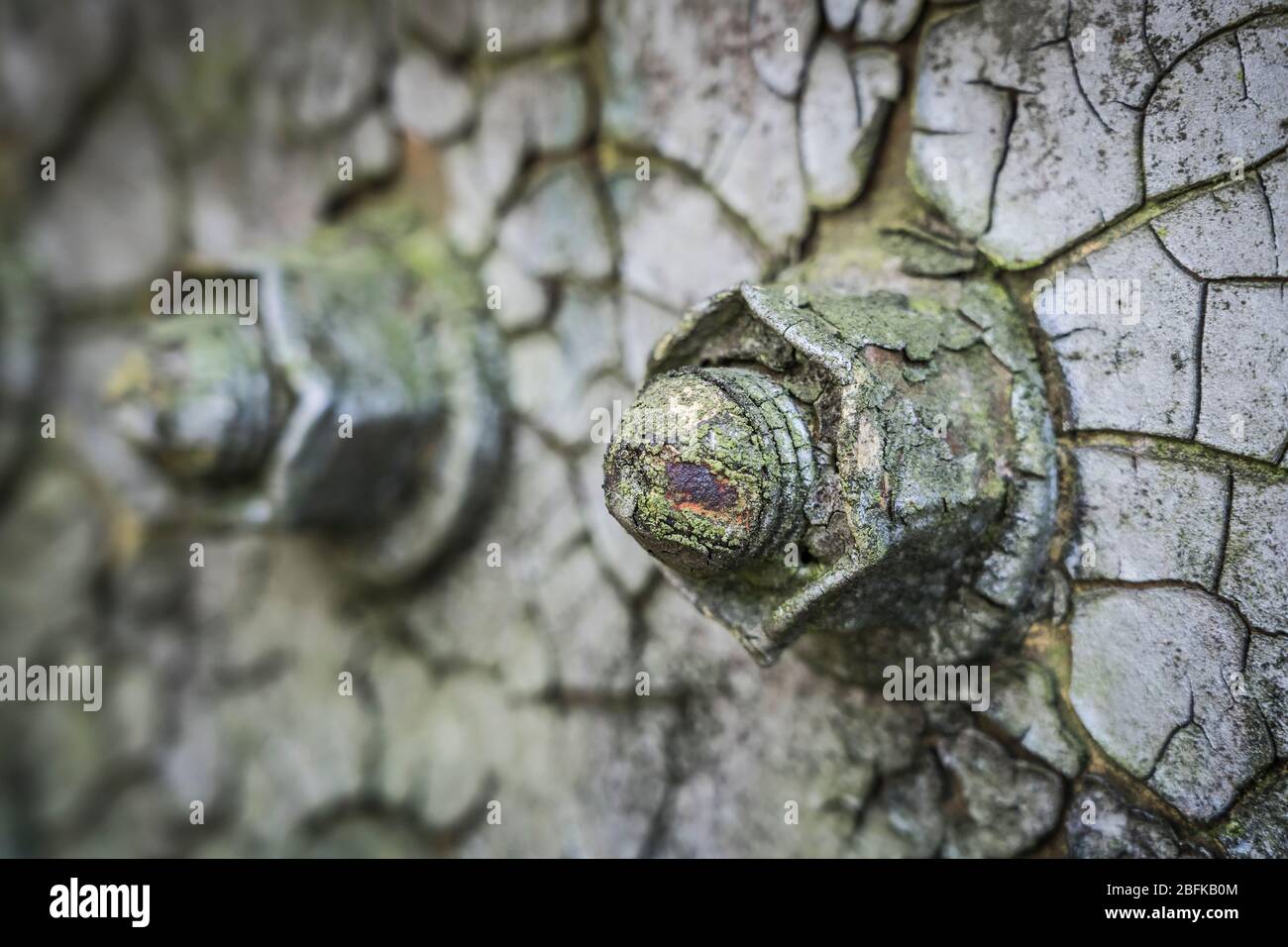 Weathered screws on a railway bridge Stock Photo - Alamy