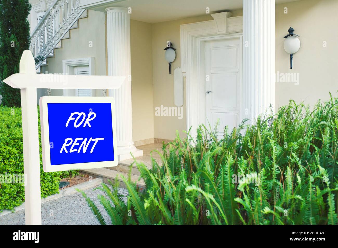 Luxury house door with private sign hi-res stock photography and images ...