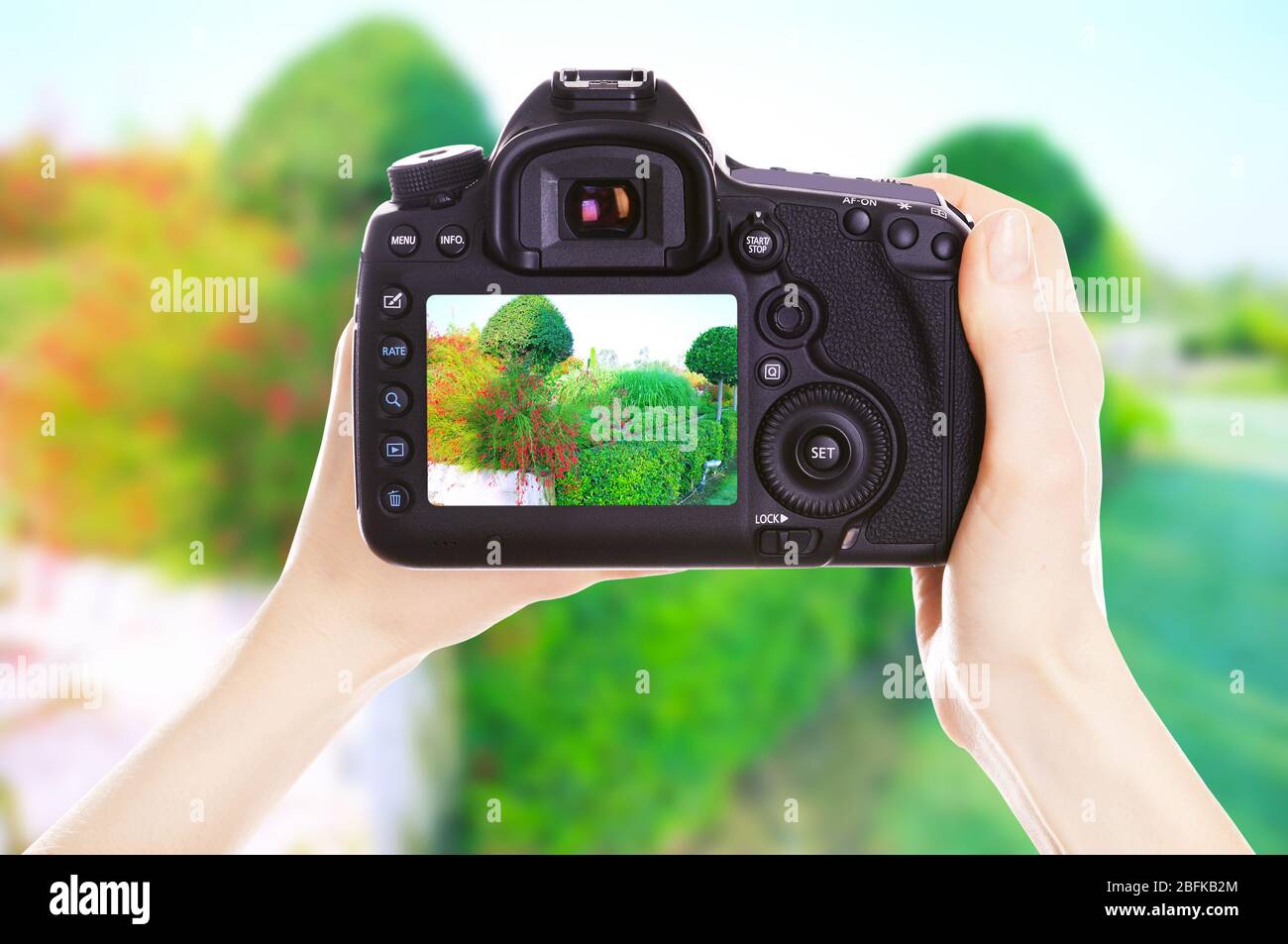 Photographer with camera at work Stock Photo - Alamy