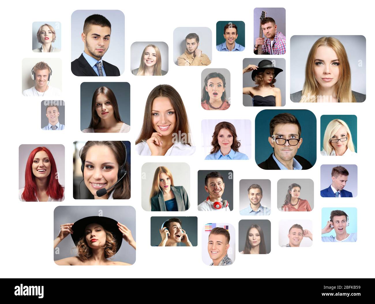 Collage of different people Stock Photo - Alamy