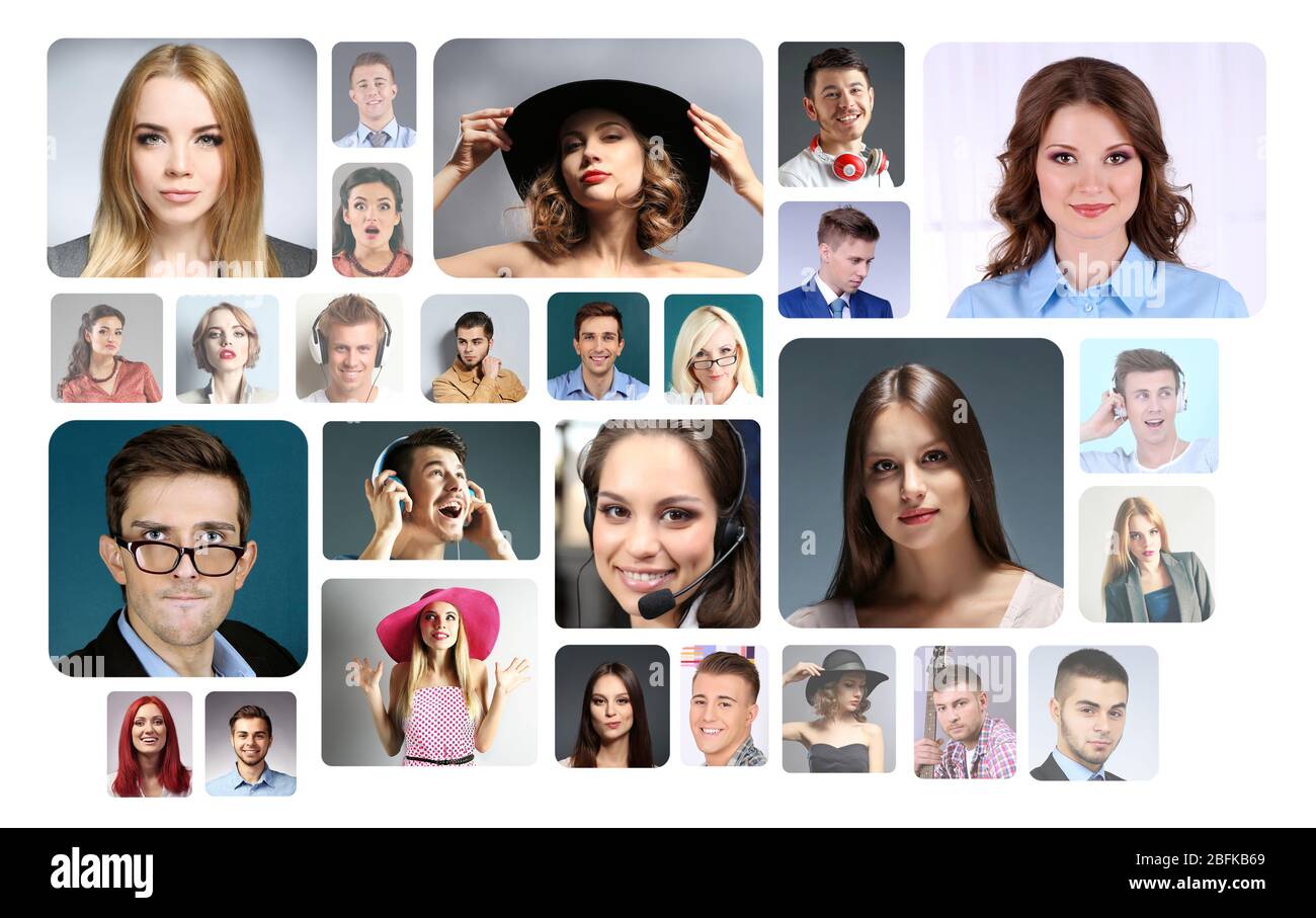 Collage of different people Stock Photo - Alamy