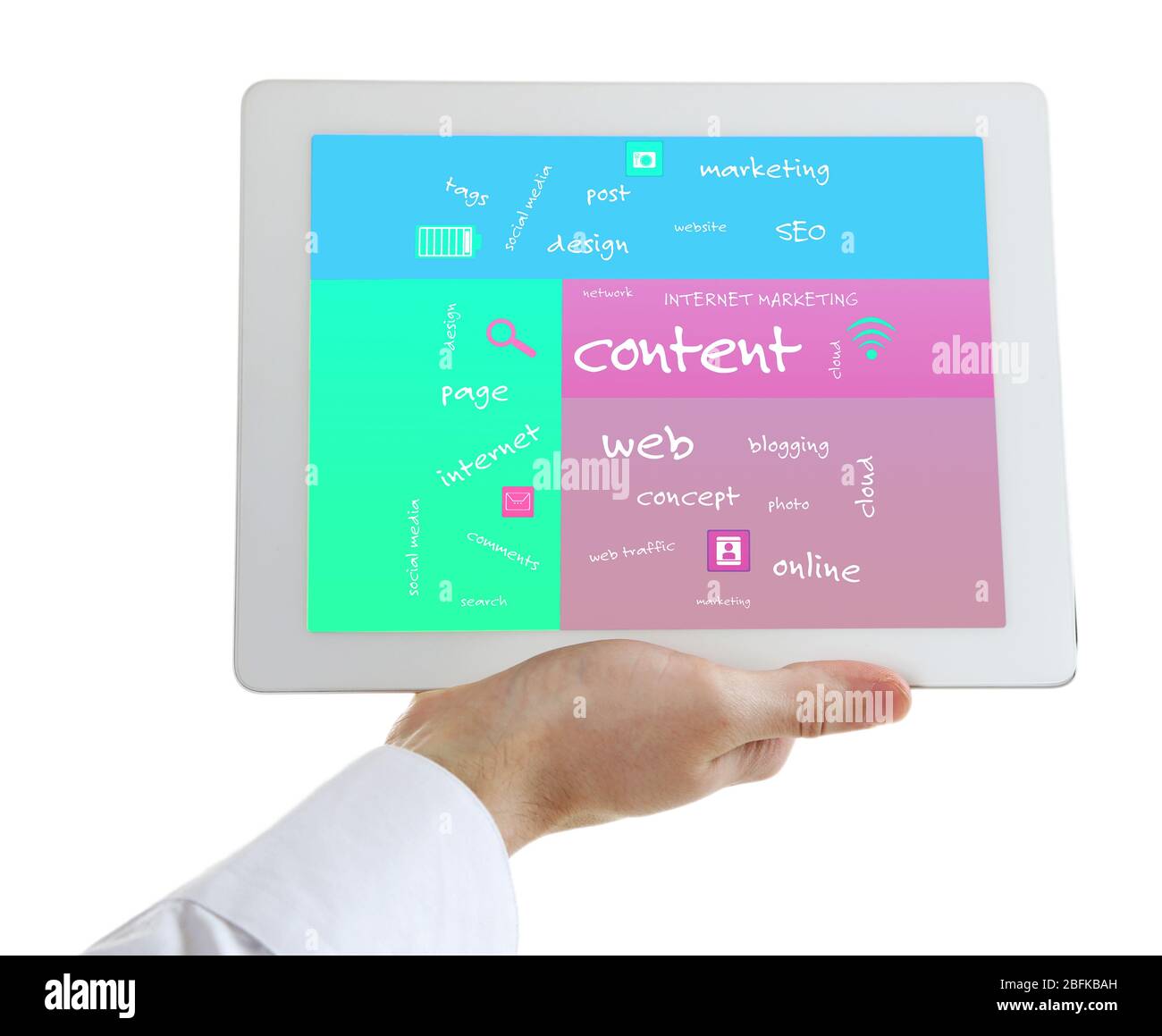 Laptop tablet pc word cloud hi-res stock photography and images - Alamy