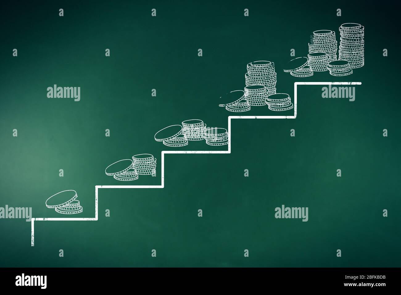 Money concept. Steps with money Stock Photo - Alamy