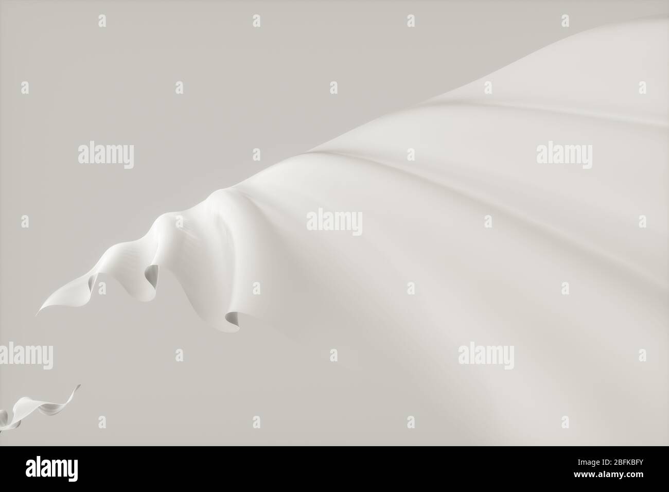 Silk and clothes,ripples and folds,3d rendering. Computer digital ...