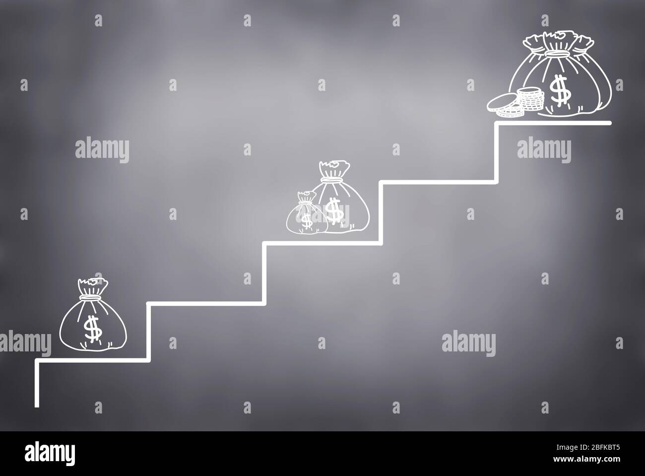 Money concept. Steps with money Stock Photo - Alamy