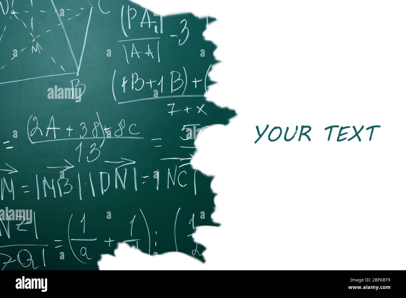 School blackboard with blank space for text Stock Photo - Alamy