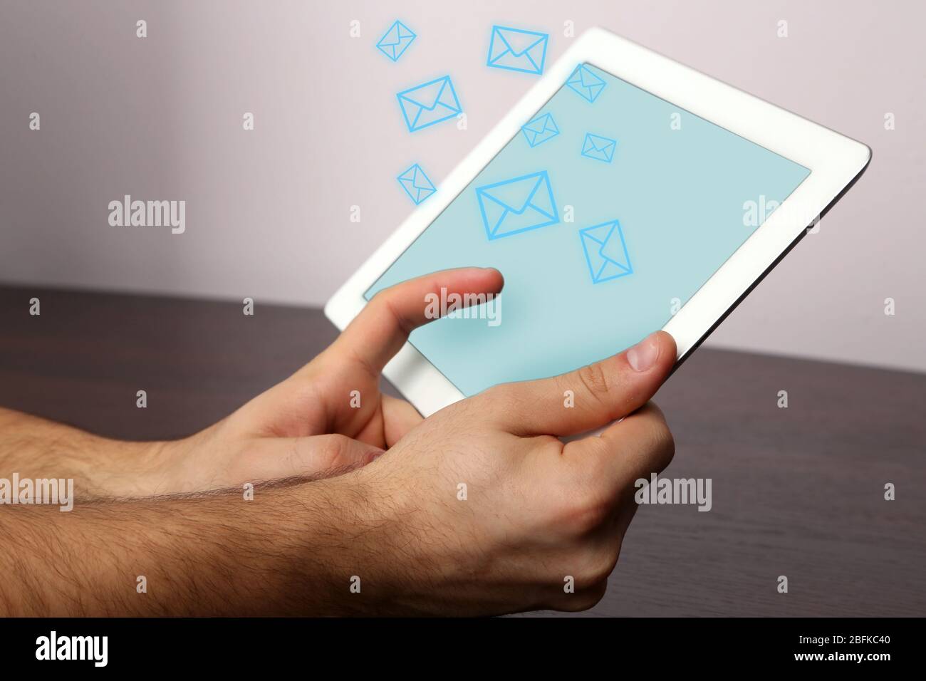 Businessman hands typing email message hi-res stock photography and ...