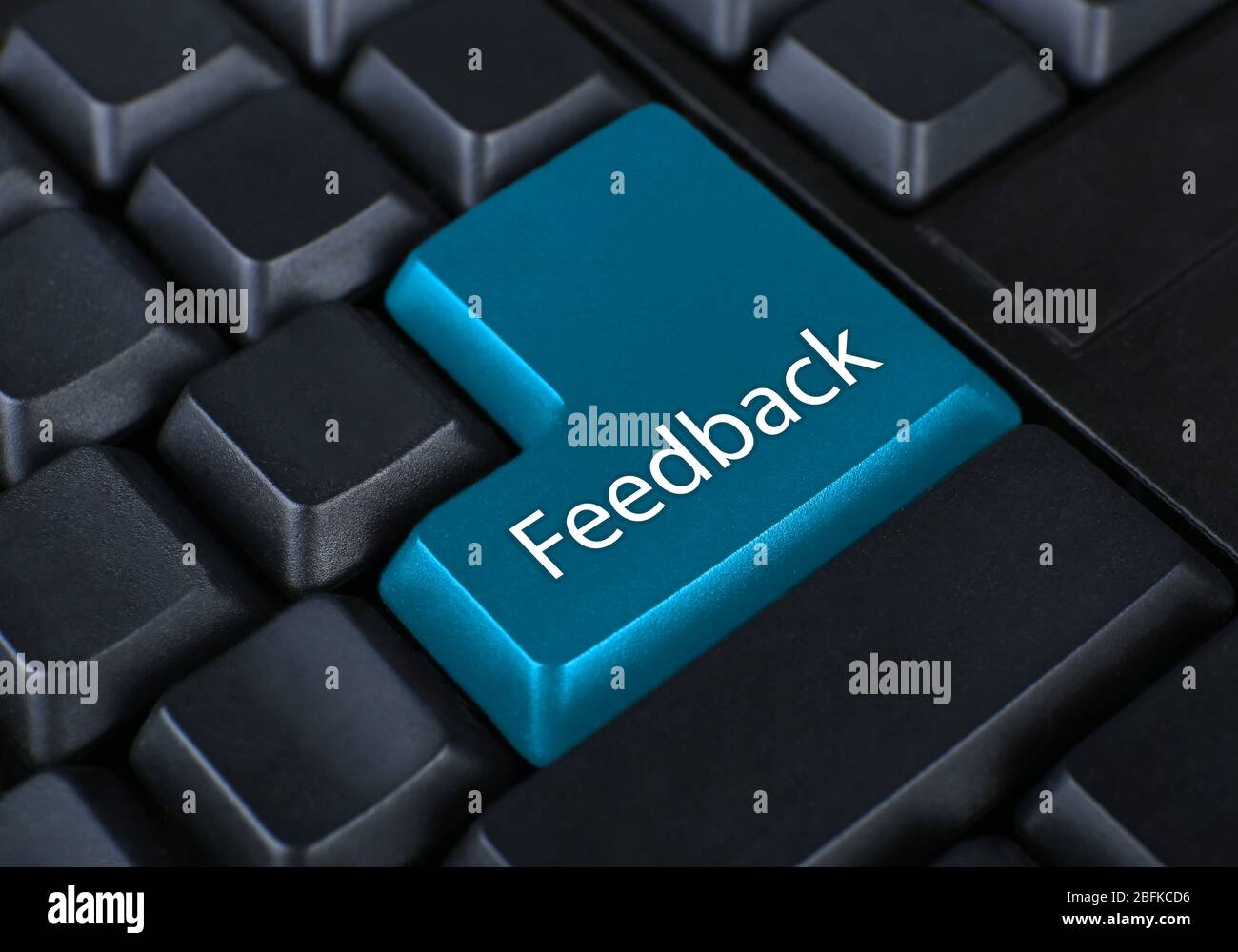 Close up of Feedback keyboard button Stock Photo - Alamy