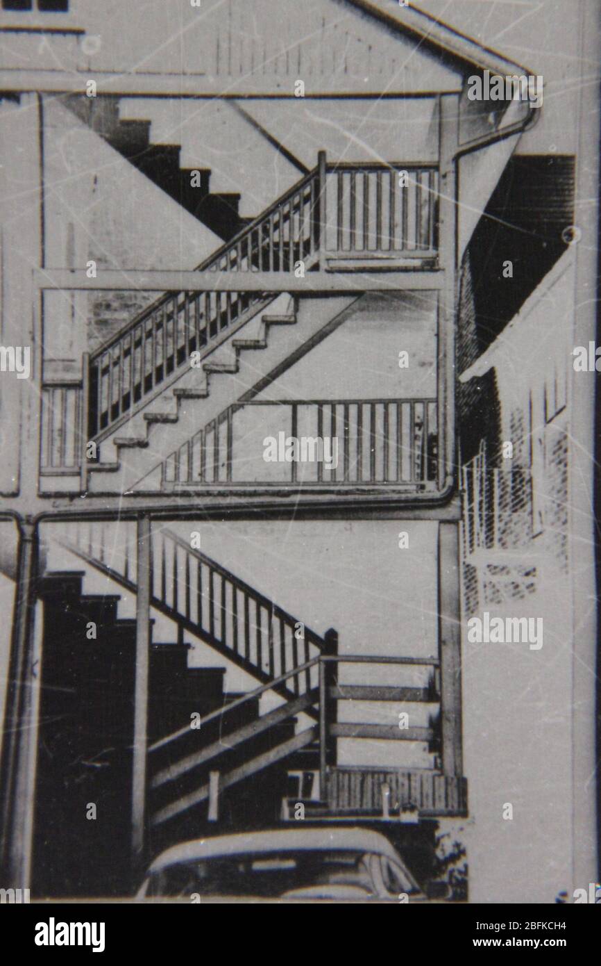 Fine 70s vintage black and white extreme photography of a view of the ...