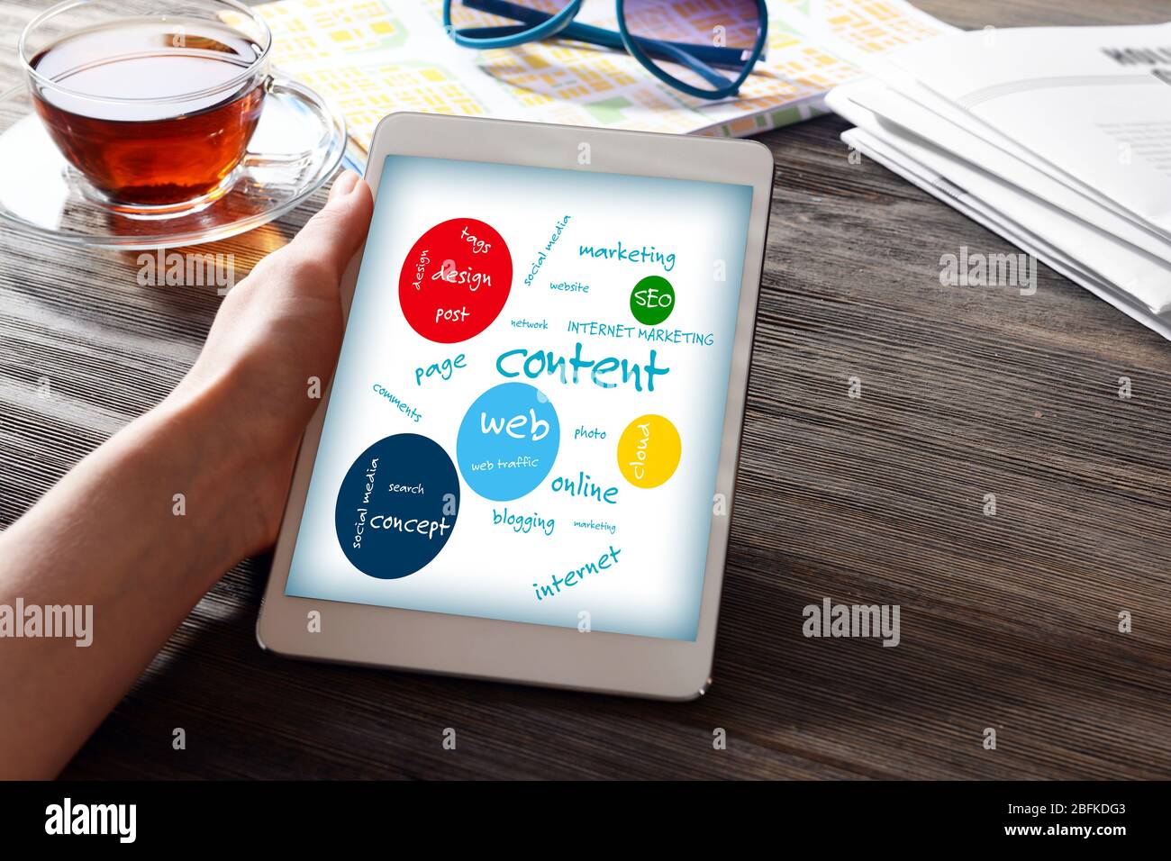 Social network connected words hi-res stock photography and images - Alamy