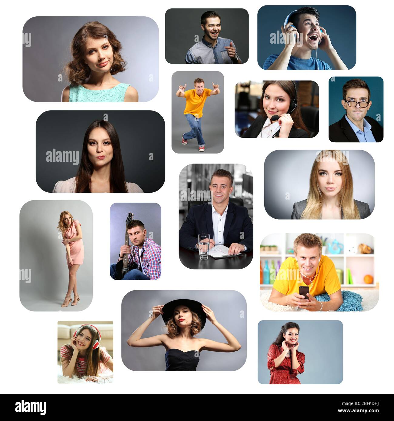 Collage of different people Stock Photo - Alamy