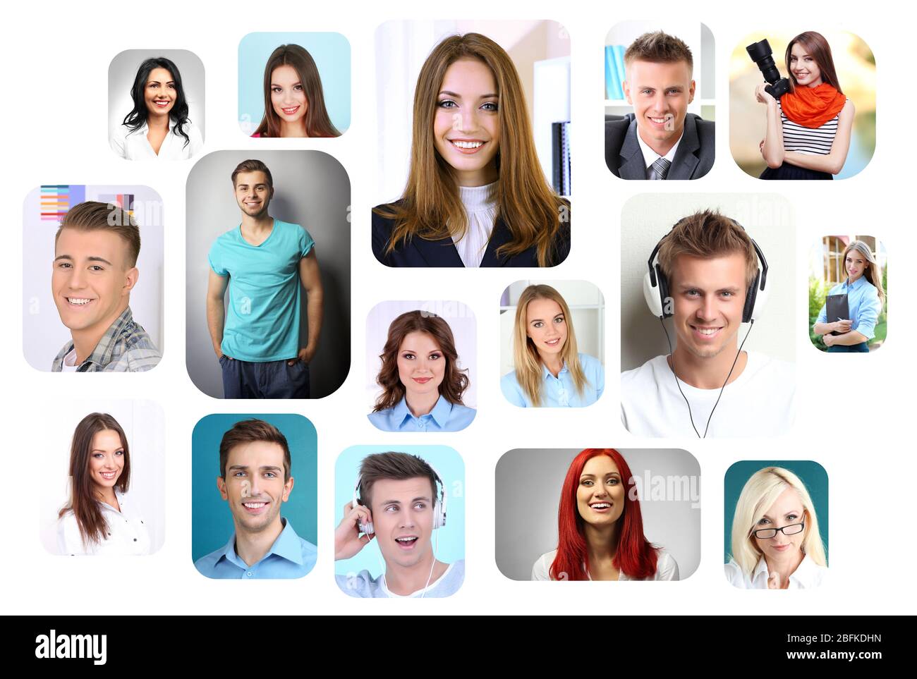 Collage of different people Stock Photo - Alamy