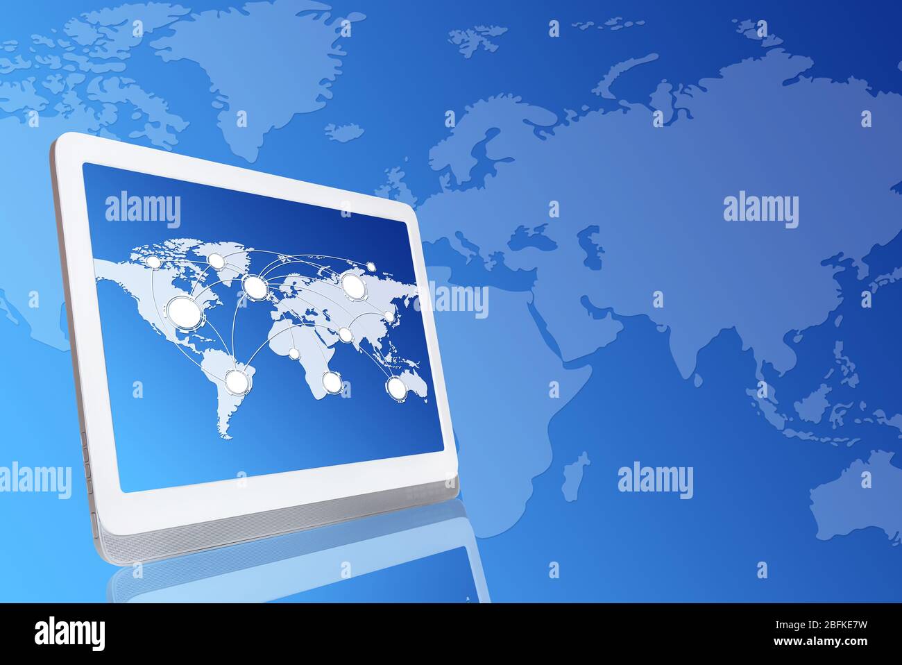 Tablet -pc with chart and graphs on screen, technology concept' Stock ...