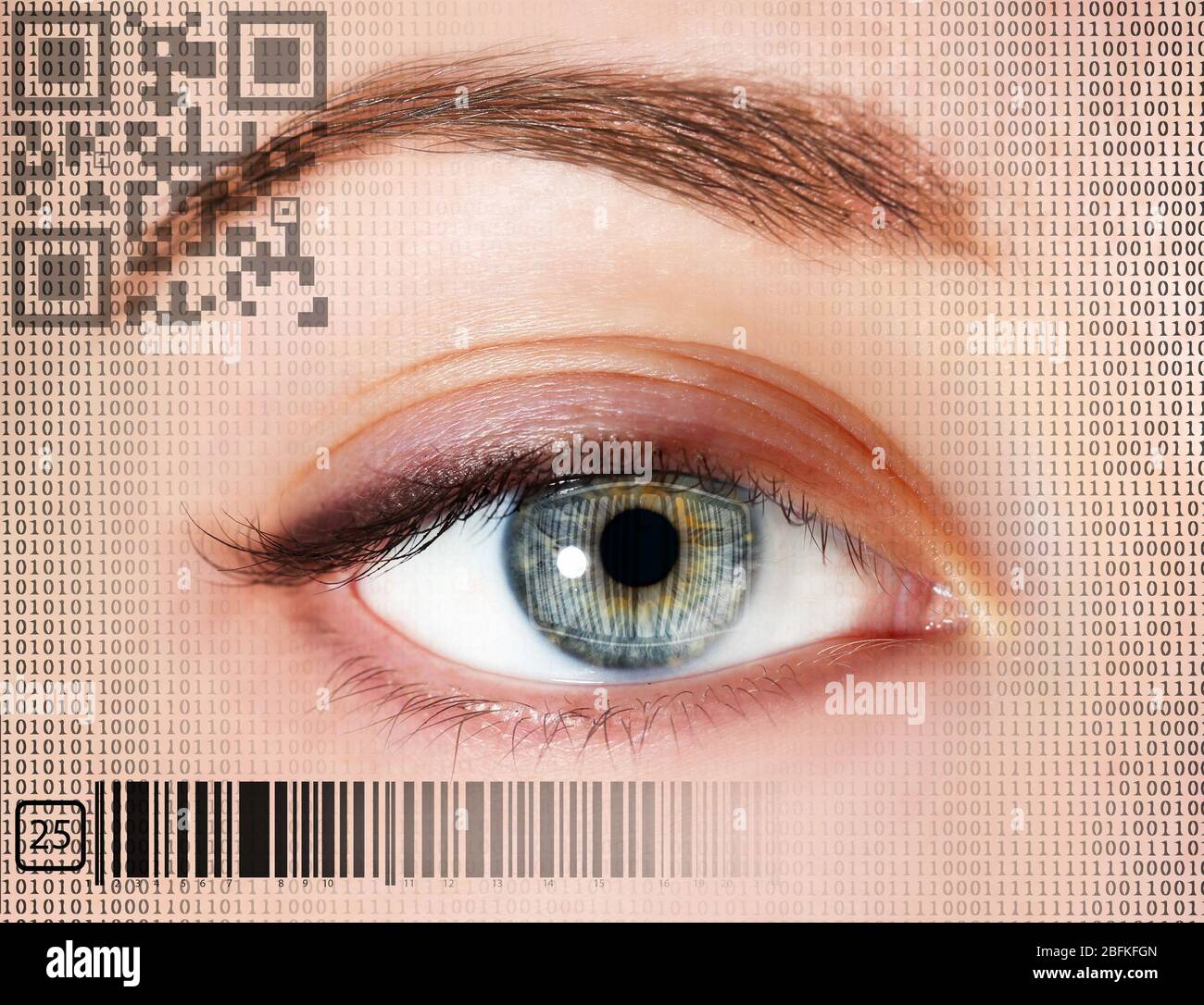Human Eye With Binary Code High Resolution Stock Photography and Images ...