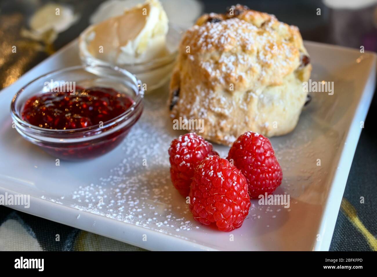 Combination of scone jam and cream hi-res stock photography and images ...