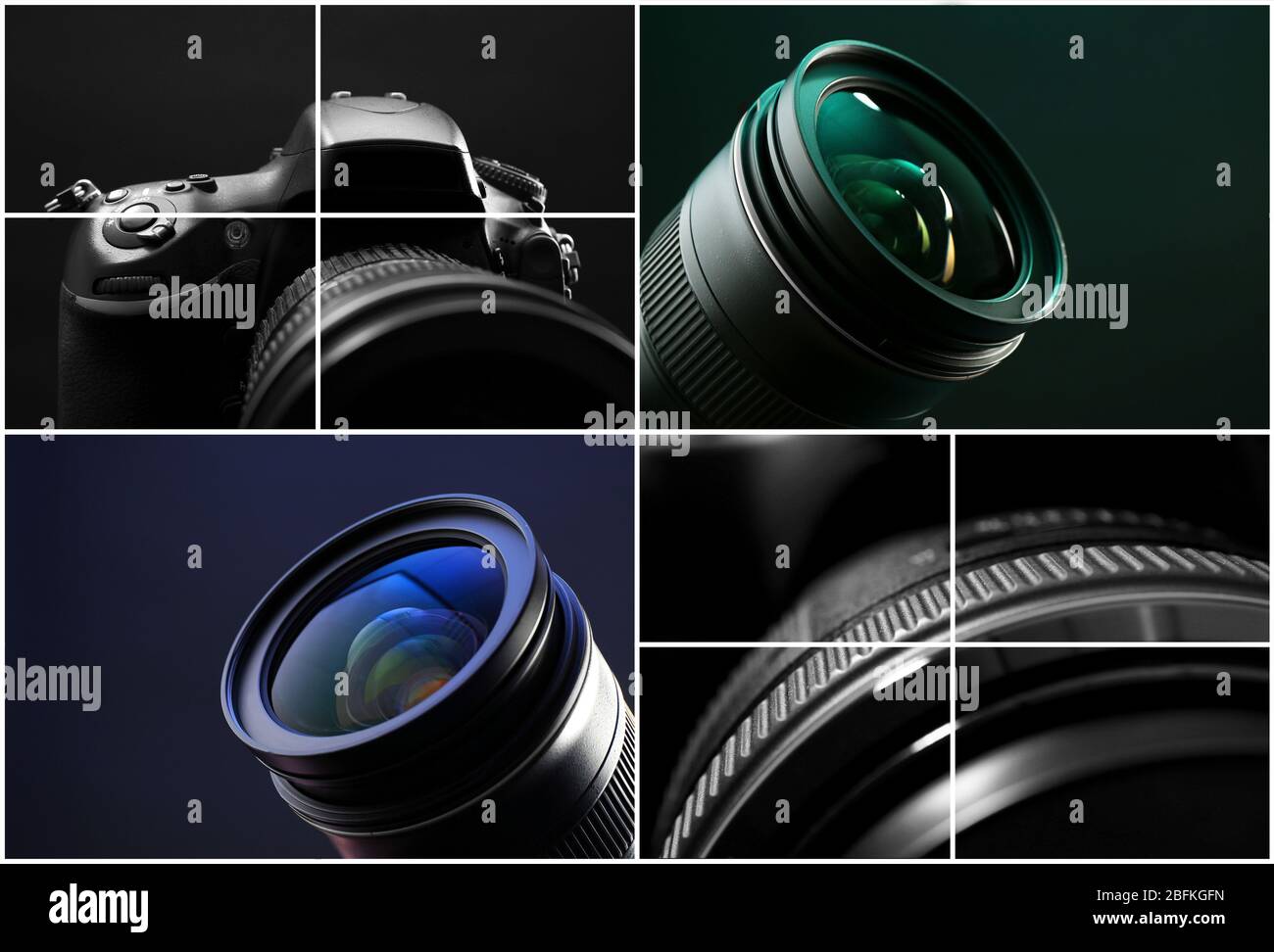 Digital camera collage Stock Photo - Alamy