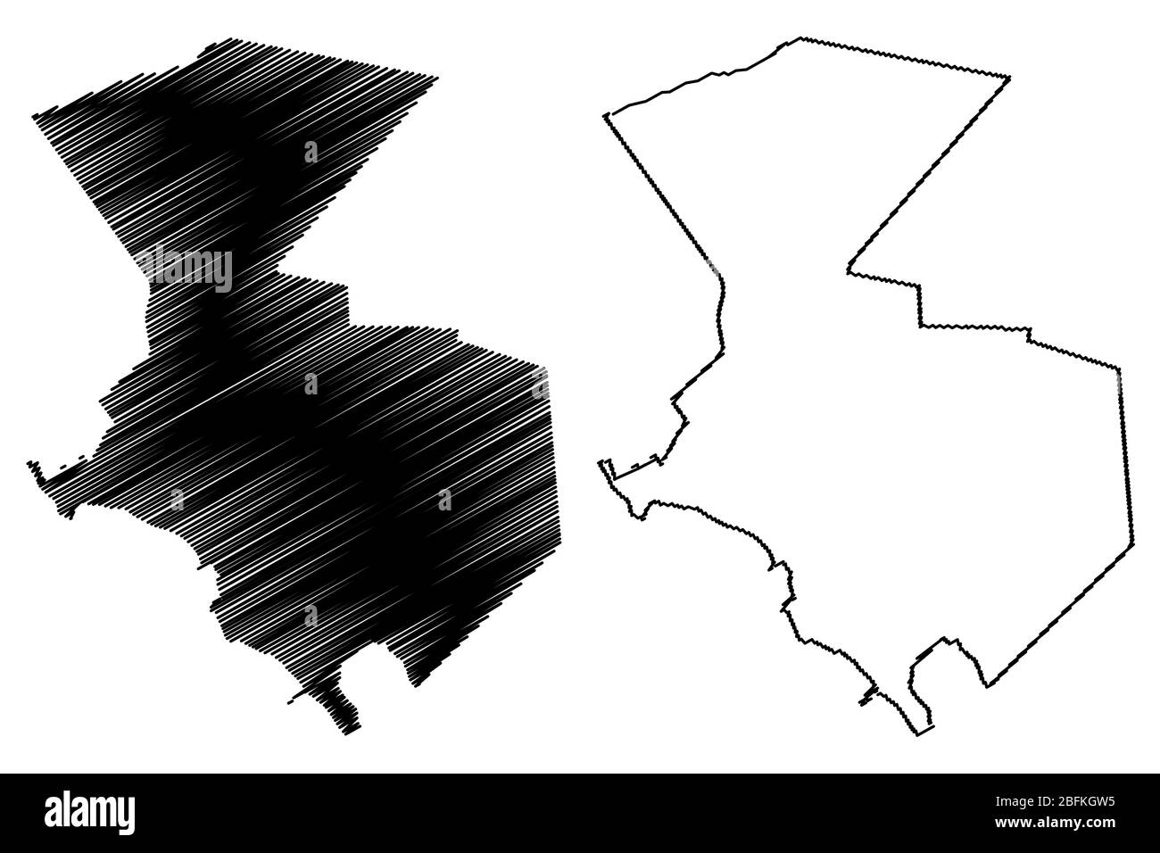 Aktau City (Republic of Kazakhstan, Mangystau Province) map vector ...
