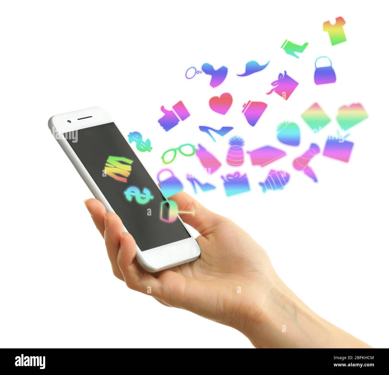 Business hand push icons Cut Out Stock Images & Pictures - Alamy