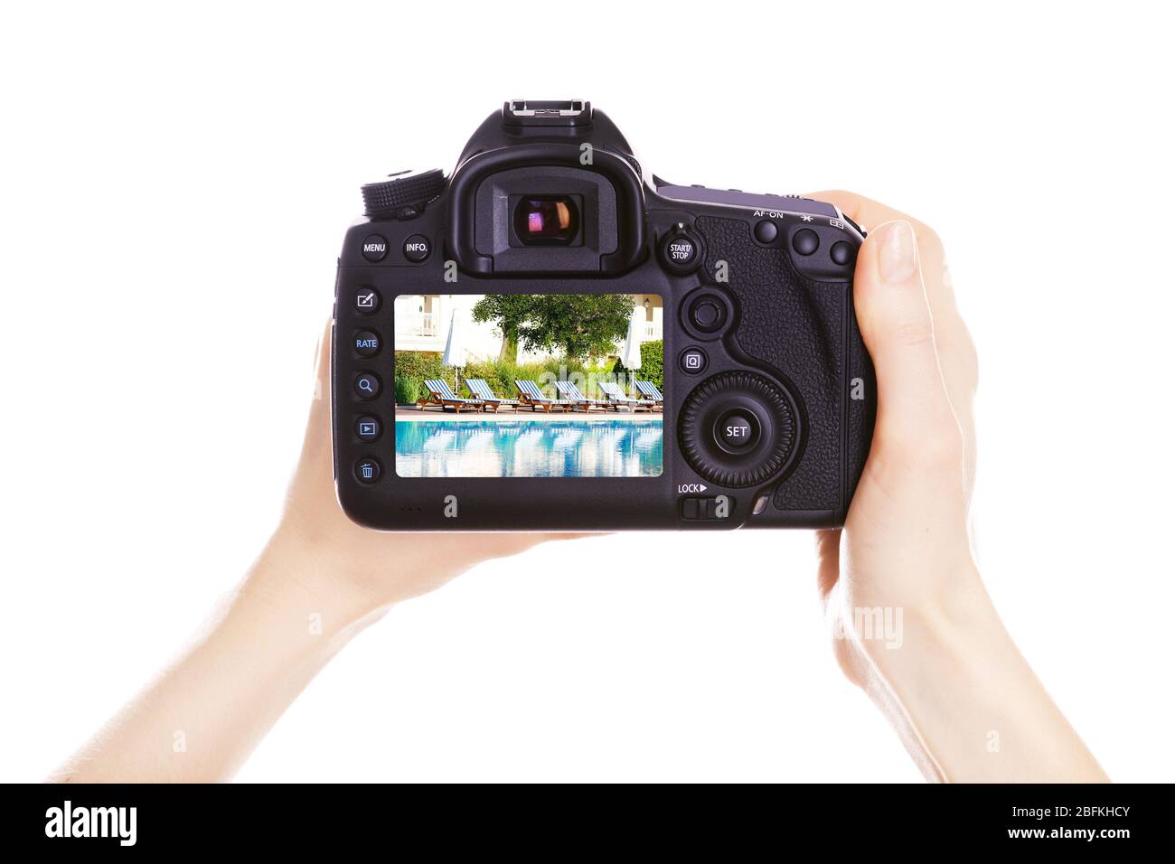 Female photographer beach Cut Out Stock Images & Pictures - Alamy