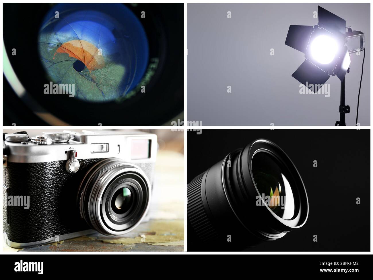 Photographic equipment collage Stock Photo - Alamy