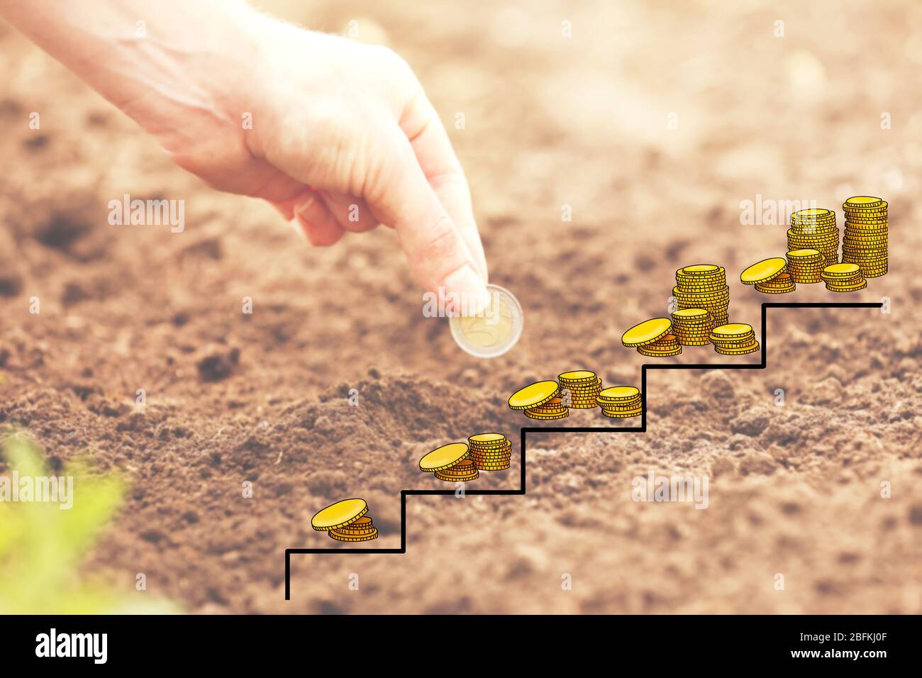 Money concept.Female hand drawing on blackboard Stock Photo - Alamy